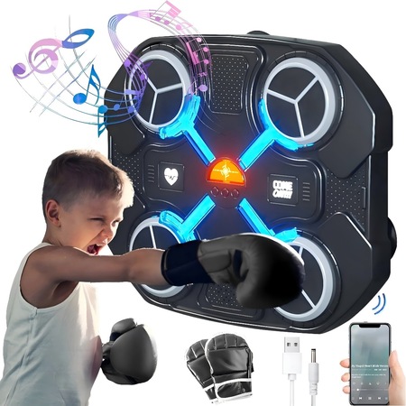 Set masina de box cu manusi, Excitat®, conexiune Bluetooth, difuzor ...