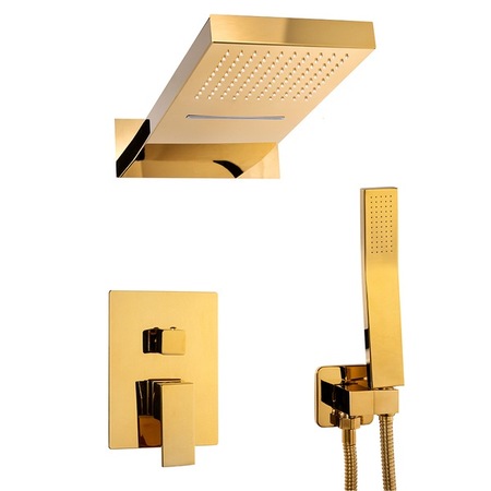Set baterie dus S-1101G cu para patrata, montare perete, 3 functii de ...