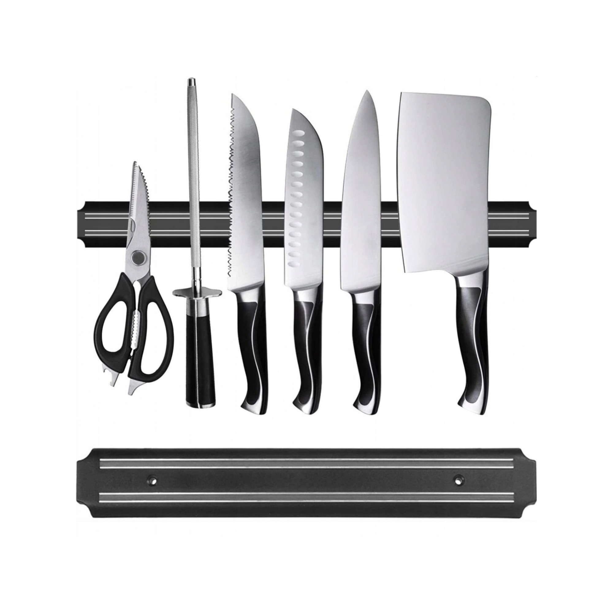 Suport magnetic pentru cutite, PrzydaSie.pl, montare pe perete, 33x4 ...