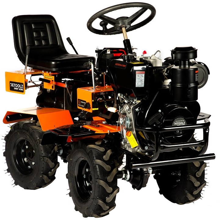 Mini tractor Detoolz, motorina, 17CP, 530CC, 4T - eMAG.ro