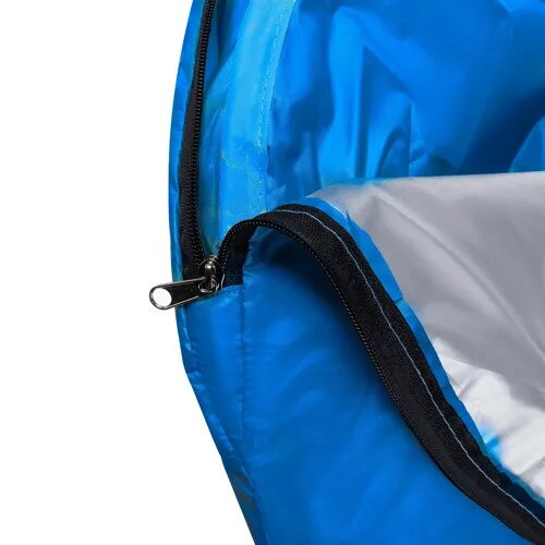 Cort de plaja mare pop-up, 220 x 120 x 100 cm, albastru si alb, Trizand ...