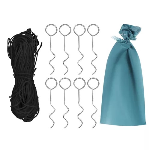 Cort de plaja mare pop-up, 220 x 120 x 100 cm, albastru si alb, Trizand ...