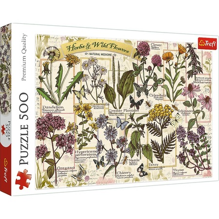 Puzzle Trefl - Plante si Flori Salbatice, 500 piese - eMAG.ro