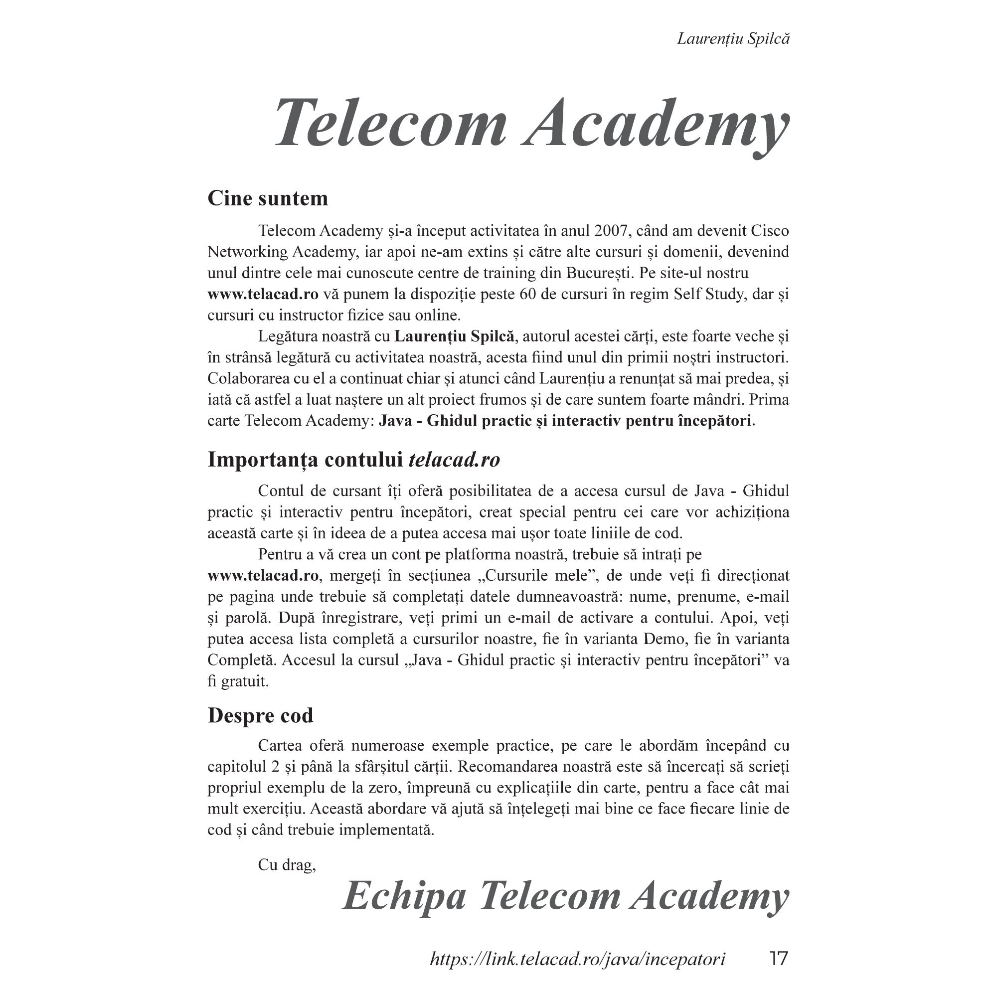 Java Ghidul practic si interactiv pentru incepatori, Laurentiu Spilca ...