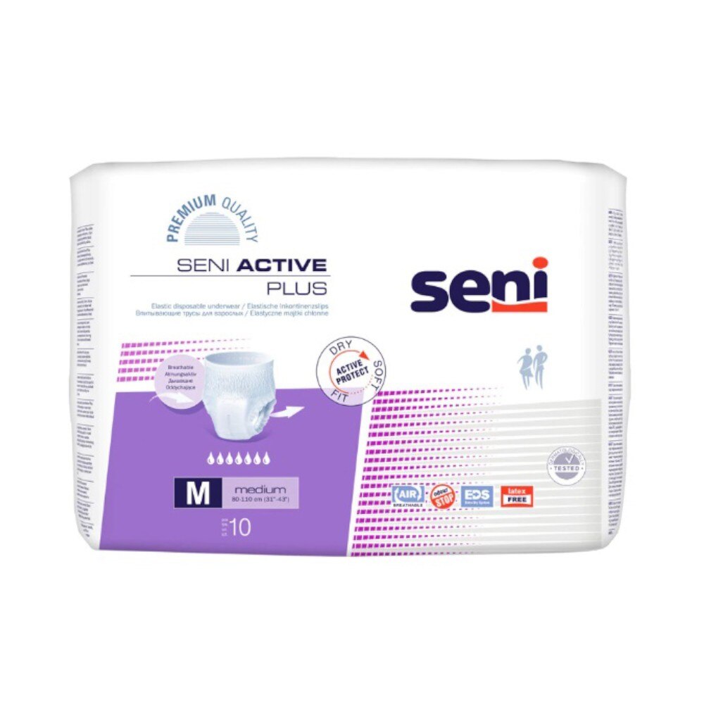Set 2 x 10 Scutece Adulti Tip Chilot Seni Active Plus, Medium - eMAG.ro