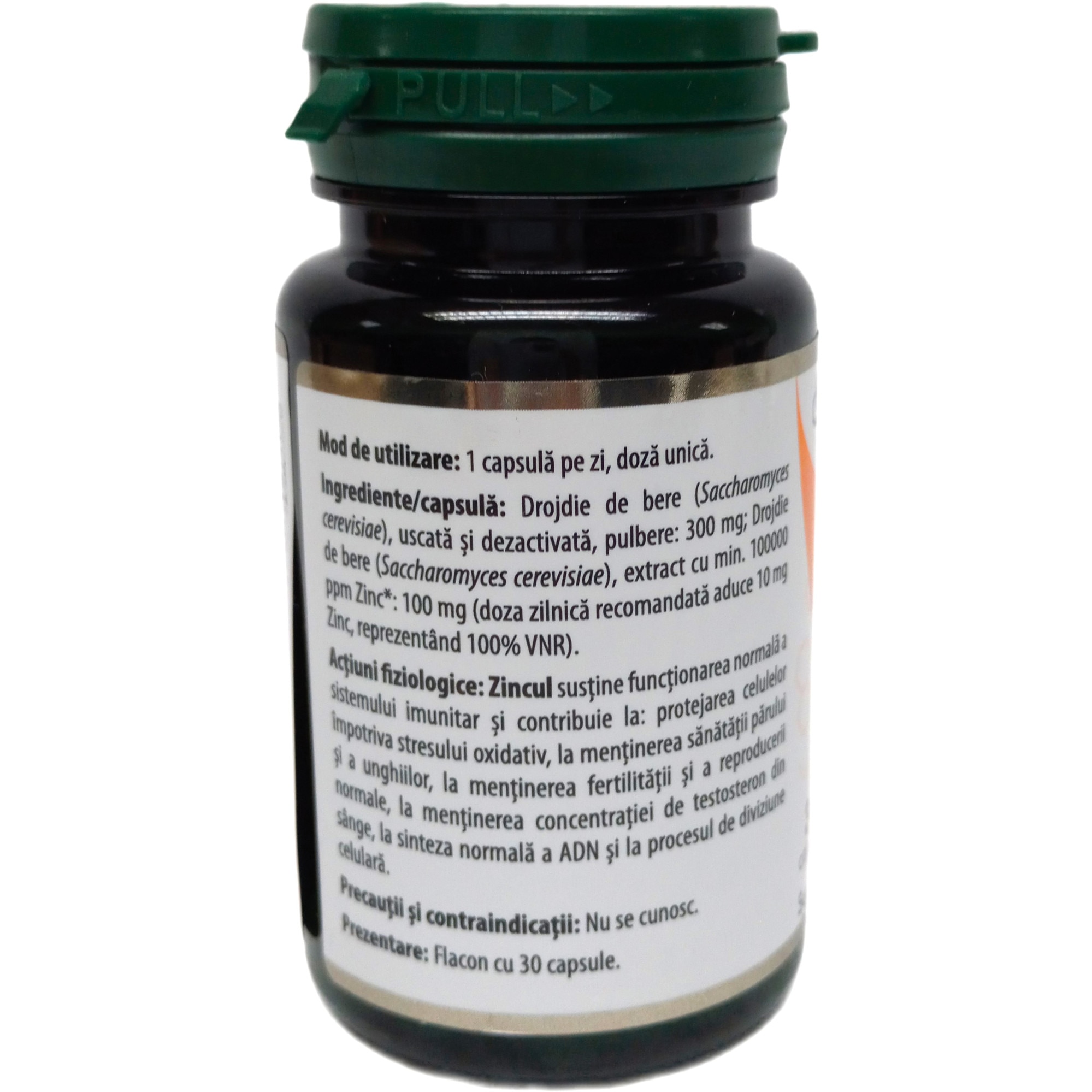 Zinc Natural (extras din Drojdia de Bere) 400mg, cu absorbtie ridicata ...