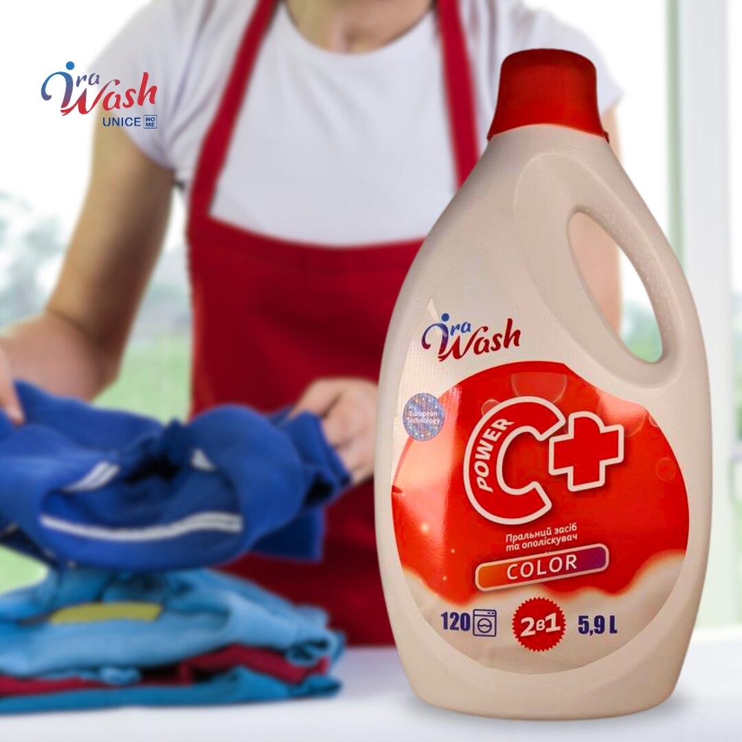 Detergent de rufe lichid, Ira Wash Power Color +, 5, 6L, 120 spalari ...