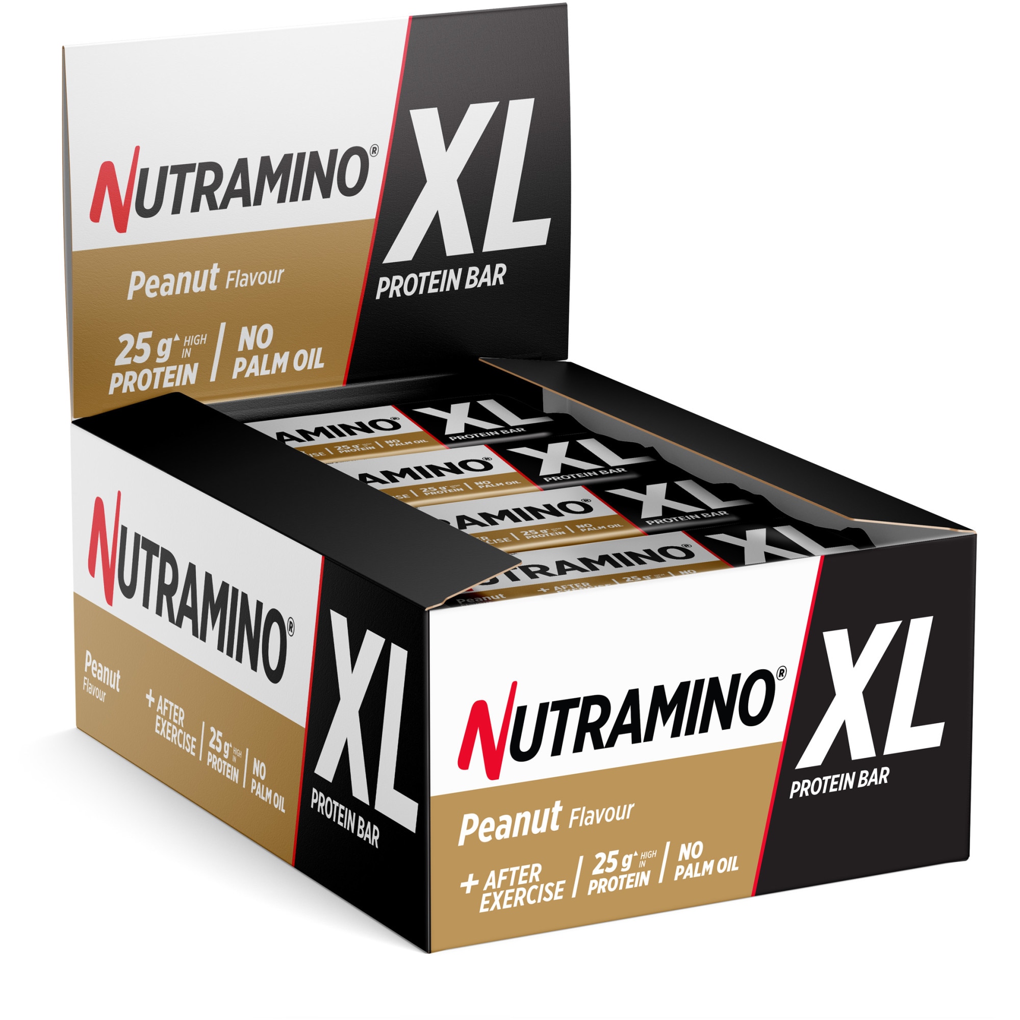 Batoane proteice Nutramino Protein bar XL aroma arahide 74g x 16 buc ...