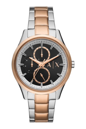 ARMANI EXCHANGE, Часовник от неръждаема стомана, Rose Gold, Сребрист ...