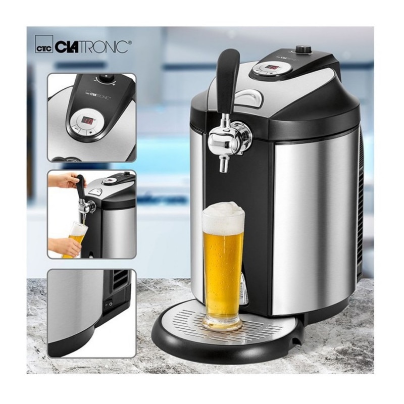 Dozator de bere Clatronic BZ 3740, 65 W, Butoi 5l, Sistem cartus cu ...