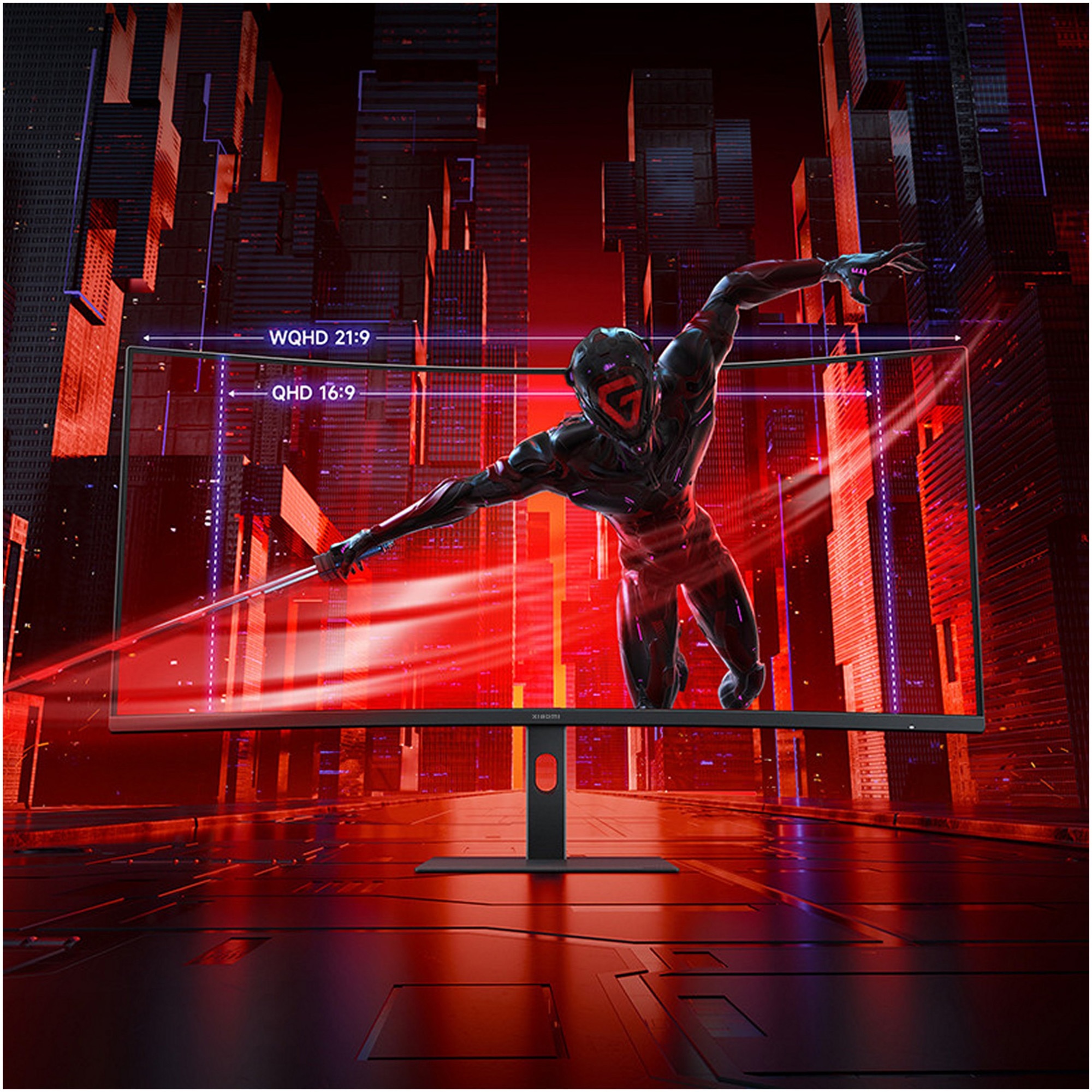 Monitor curbat gaming LED Xiaomi G34i, 34" WQHD, HDMI, 180Hz, AMD ...