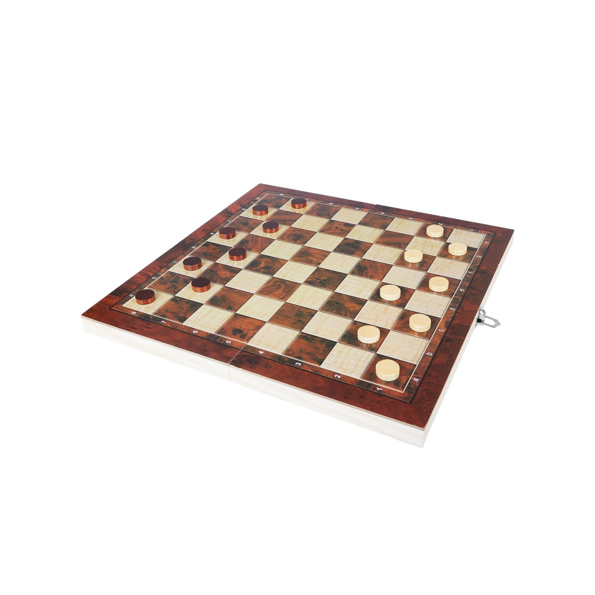 Set de jocuri 3in1 Chess, Sah/Dame/Table, lemn, 34x34cm - eMAG.ro