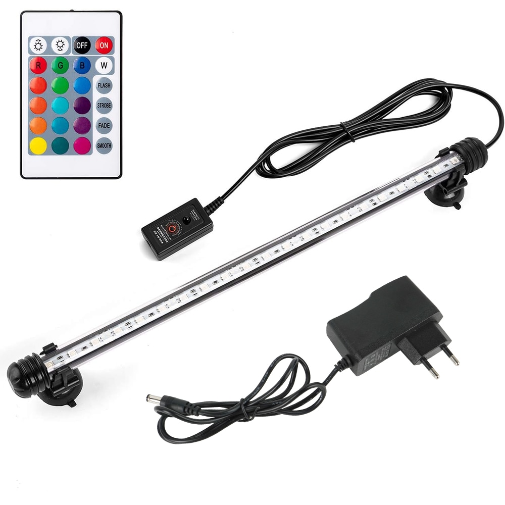 Lampa LED pentru acvariu, JESWO®, cu telecomanda, lumina multicolora, 7 ...