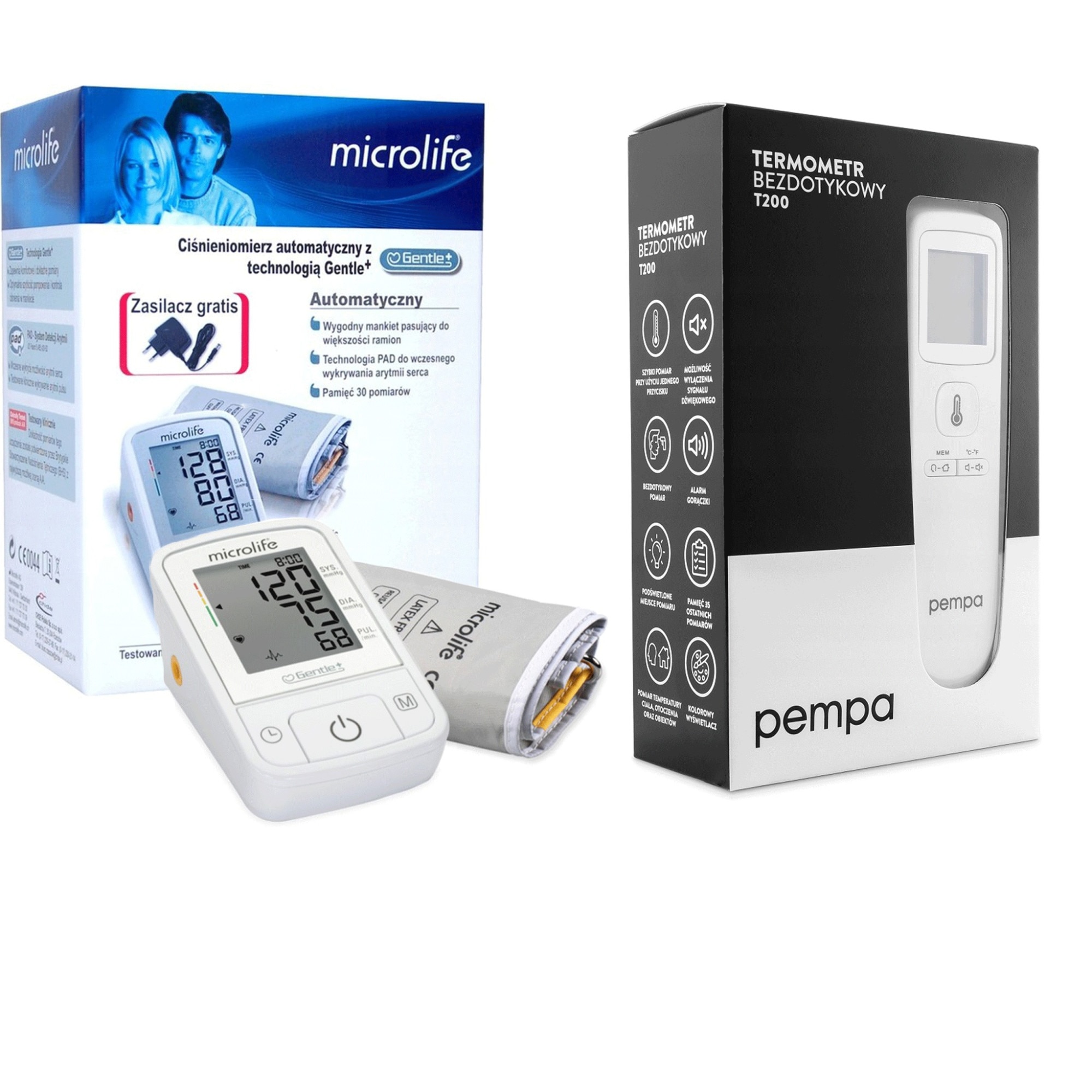 Set tensiometru si termometru Microlife A2 Basic si Pempa T200 - eMAG.ro