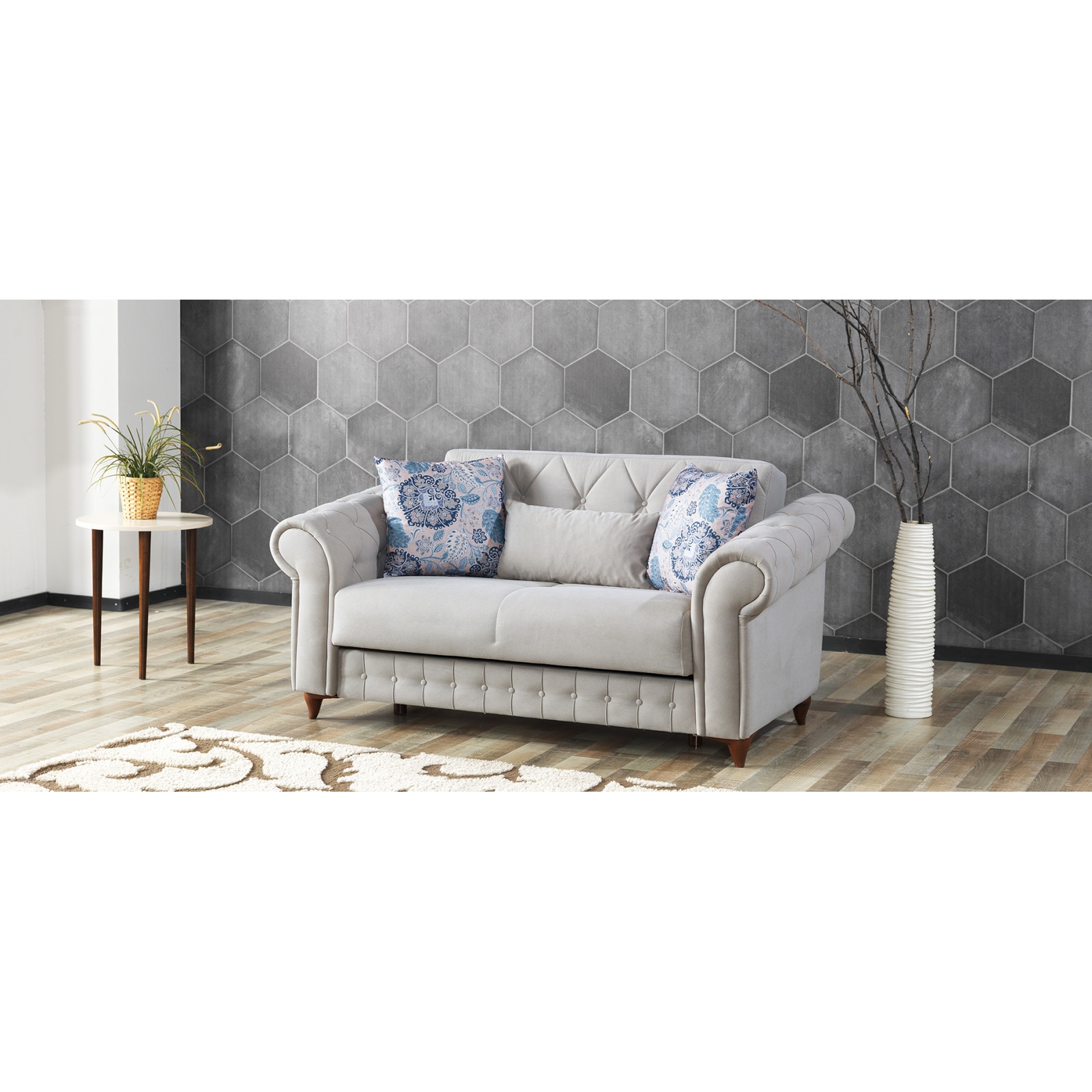 Set canapele living 3+2+1 cu lada depozitare, model Ibiza catifea ...