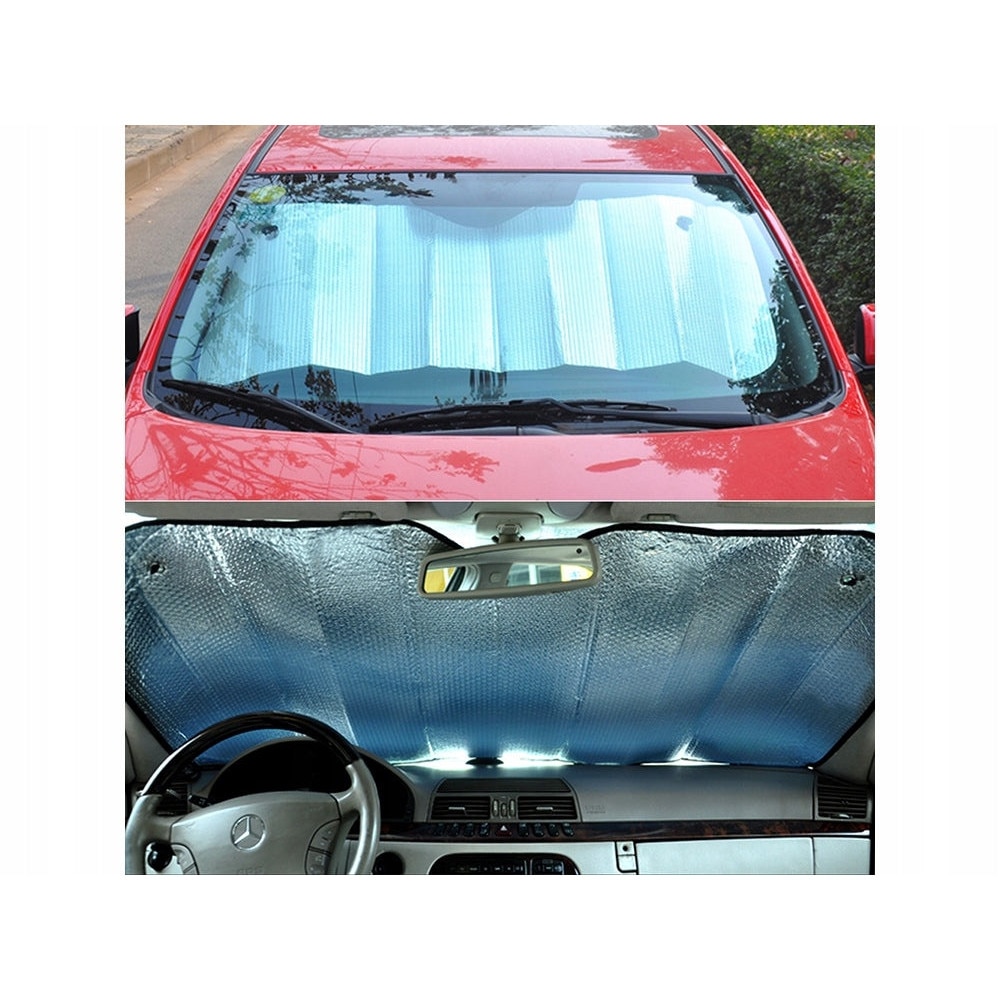 Parasolar universal pentru parbriz sau luneta - Argintiu - eMAG.ro