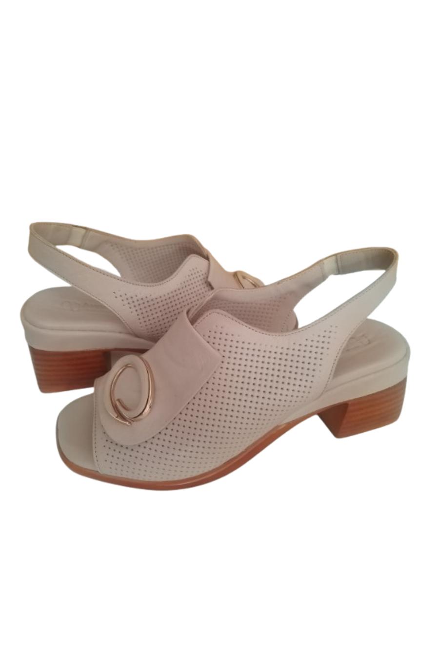 Női szandál, olasz természetes bőr, Anna Viotti 502, bézs, 36 - eMAG.hu