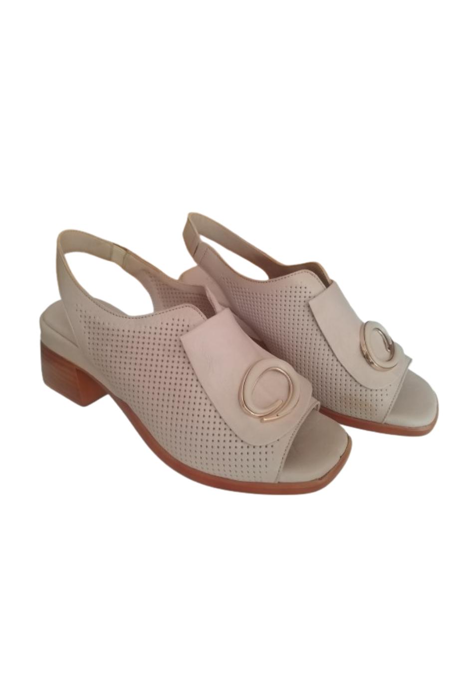 Női szandál, olasz természetes bőr, Anna Viotti 502, bézs, 36 - eMAG.hu
