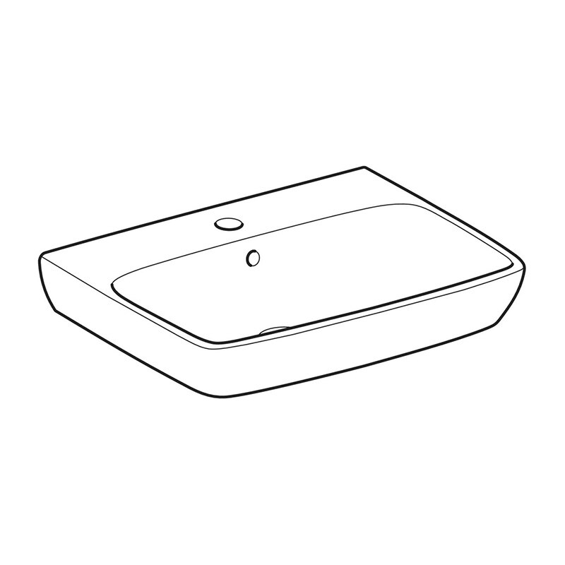 Lavoar suspendat, Geberit, Selnova Square, 60 cm, alb - eMAG.ro