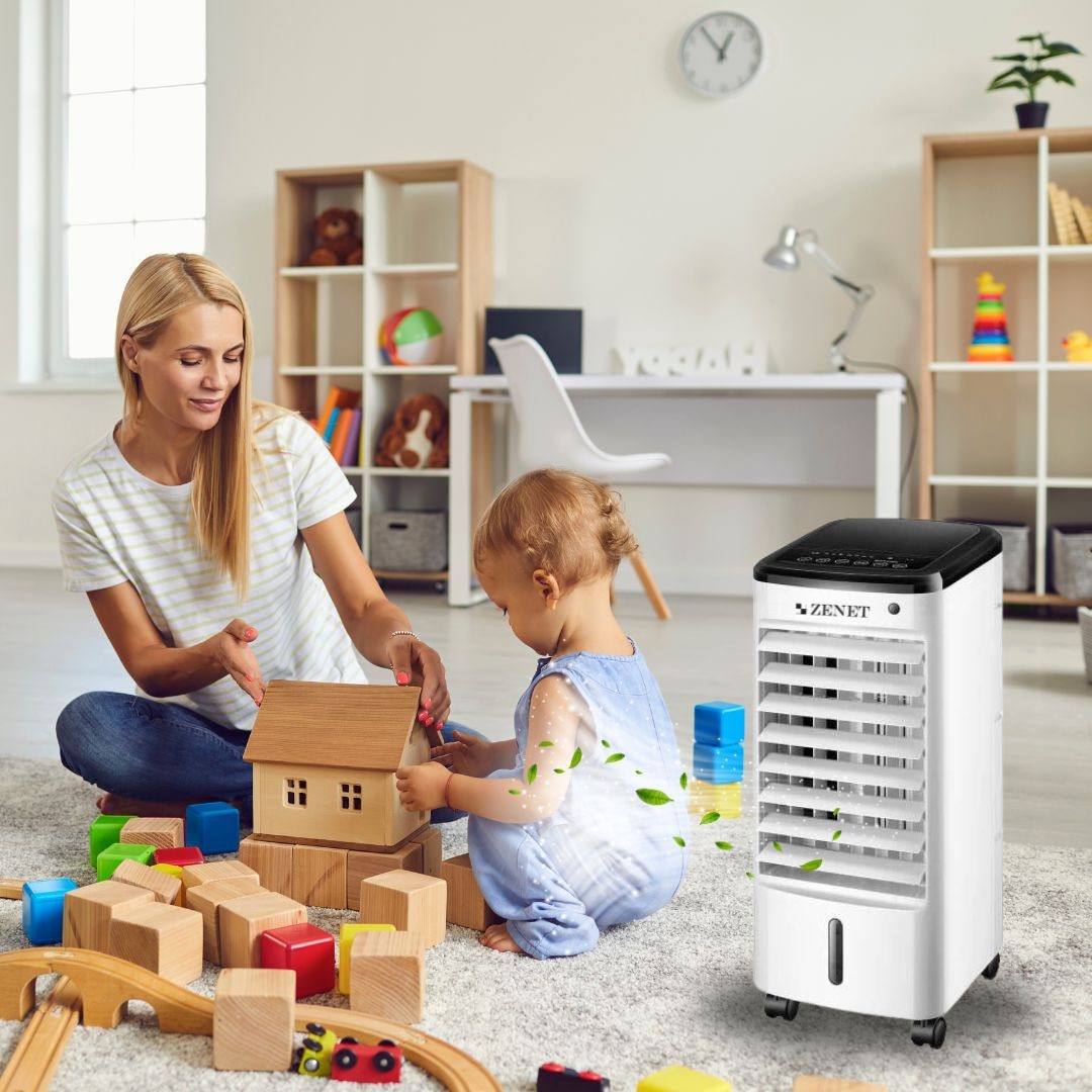 Преносим климатик без въздуховод ZENET - Мобилен охладител - eMAG.bg