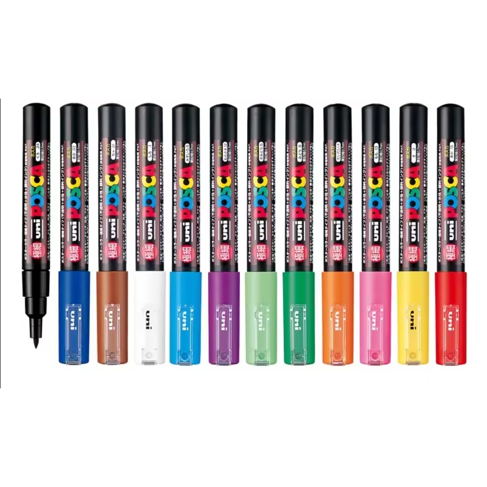 Markere Posca Set 12 Fine Tip Pen - eMAG.ro