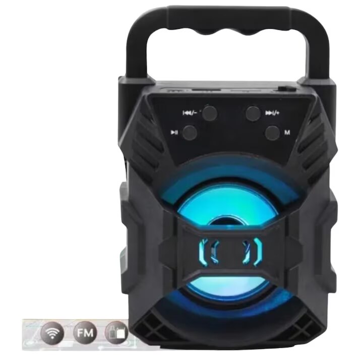 Boxa portabila Barste, cu Bluetooth, Barste, Radio FM, 17cm x 10cm x ...