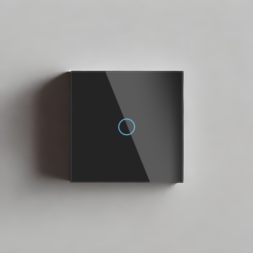 Intrerupator simplu cu touch din sticla, ecran tactil Negru - eMAG.ro