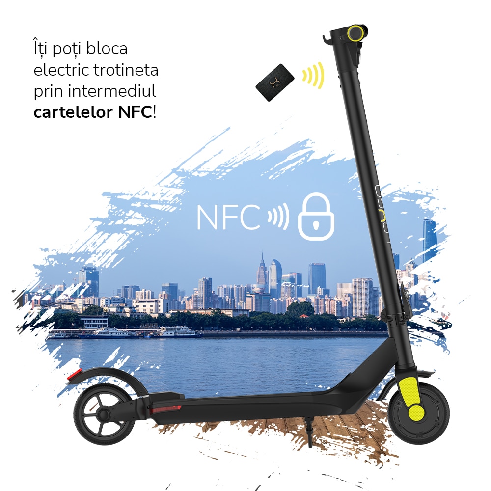 Trotineta Electrica Lexgo R8X Lite, NFC Lock, Autonomie 15 Km, Putere ...