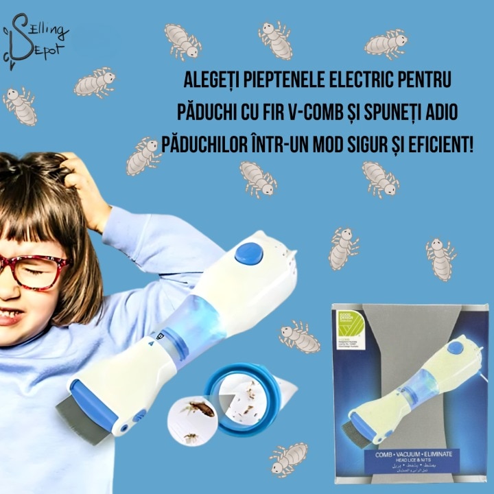 Pieptene electric pentru paduchi, Selling Depot®, cu fir - eMAG.ro