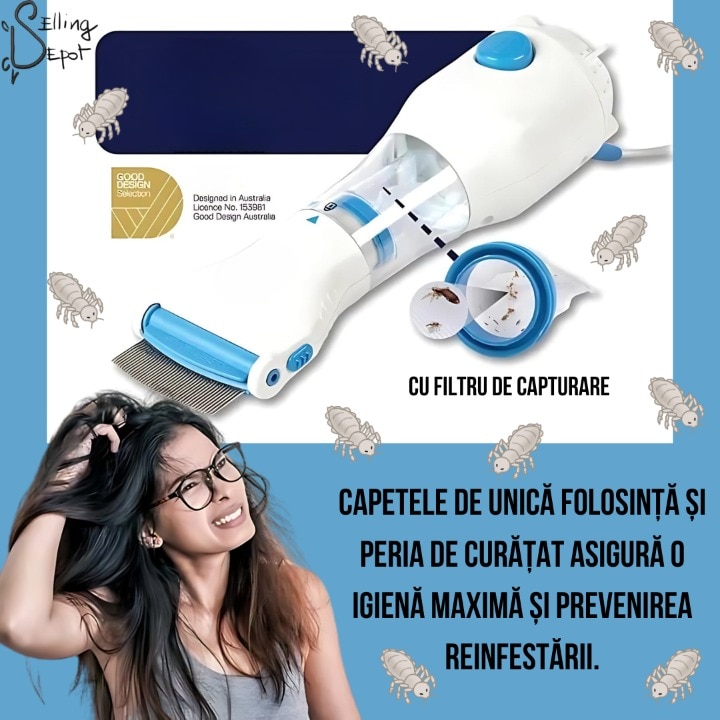 Pieptene electric pentru paduchi, Selling Depot®, cu fir - eMAG.ro