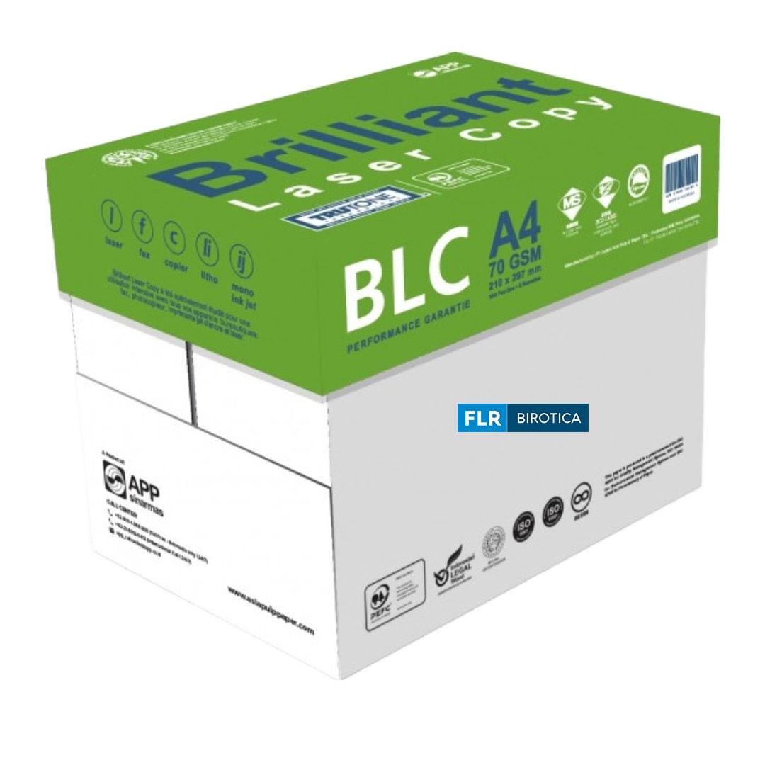 Hartie A4 pentru copiator, Brilliant (cutie/ 5 topuri), 70 gr/mp, top ...