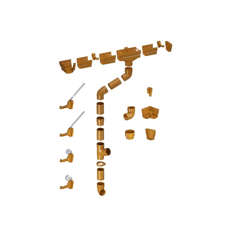 Sistem de jgheaburi Devorex Elegance 140, PVC, rezistent la UV, Drenaj cladiri rezidentiale ...