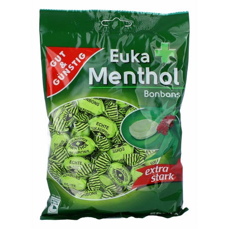 Dropsuri pentru tuse Gut&Gunstig Euka Menthol, eucalipt si menta, 300g ...