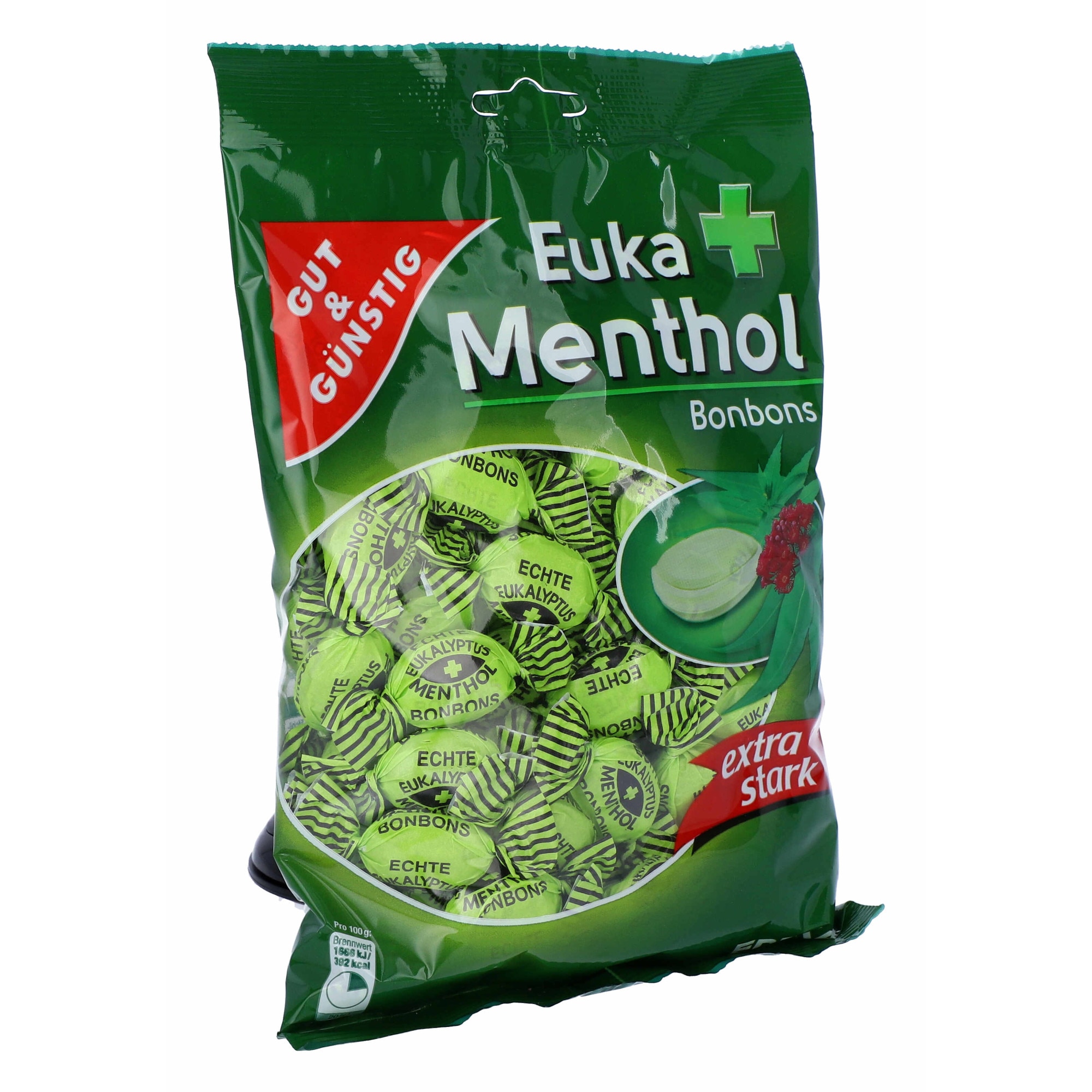 Dropsuri pentru tuse Gut&Gunstig Euka Menthol, eucalipt si menta, 300g ...
