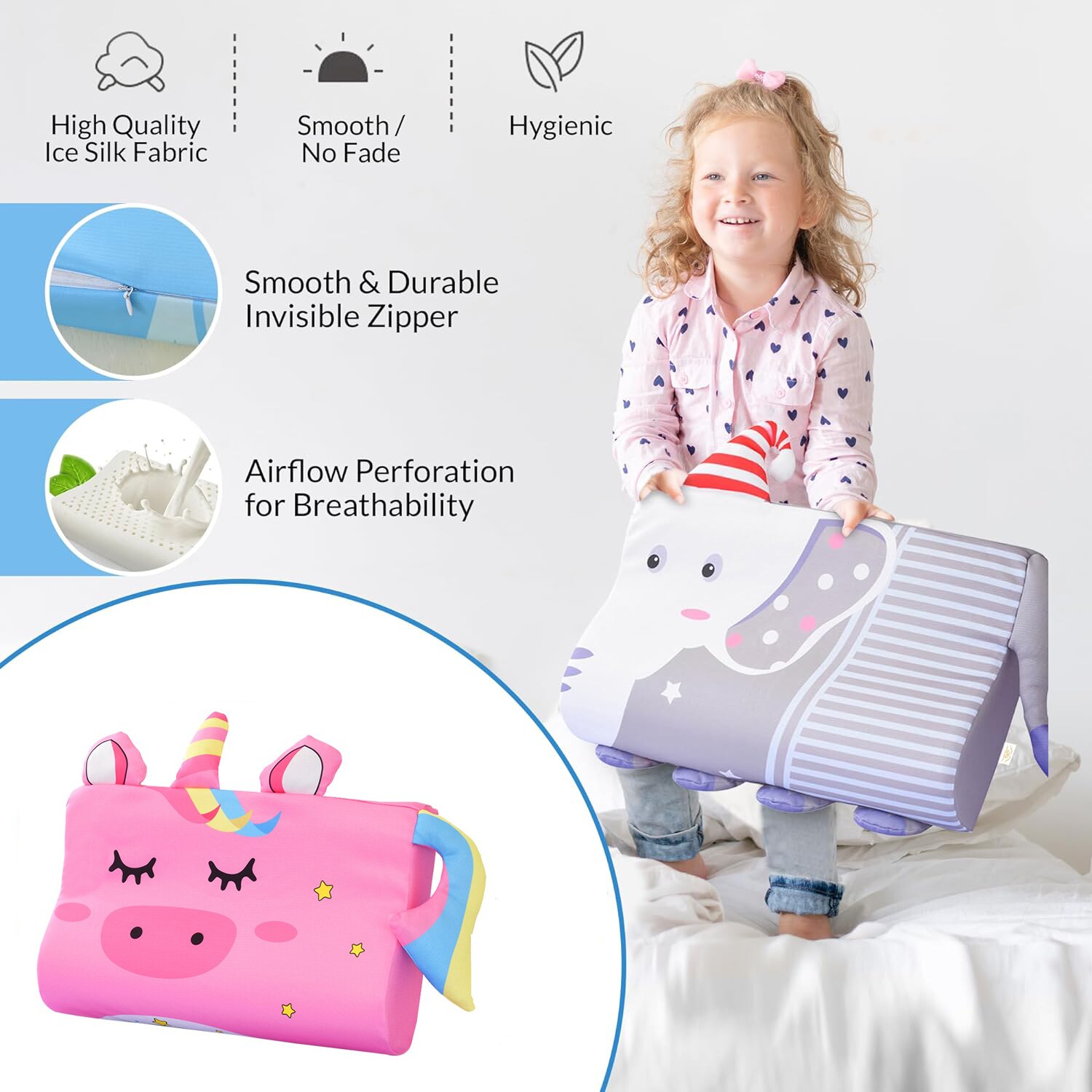 Perna pentru Copii, din Spuma cu Memorie Premium, Respirabila ...