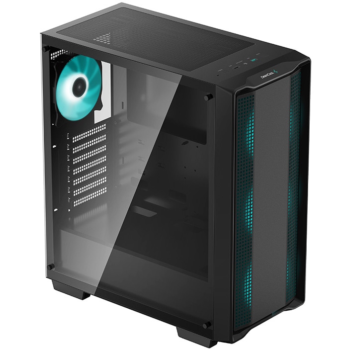 Carcasa DeepCool CC560 V2, Mid-Tower, fara sursa, ATX negru - eMAG.ro