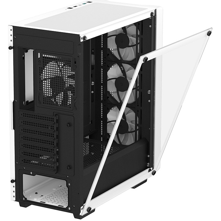 Carcasa DeepCool CC560 WH V2, Mid-Tower, fara sursa, ATX alb - eMAG.ro