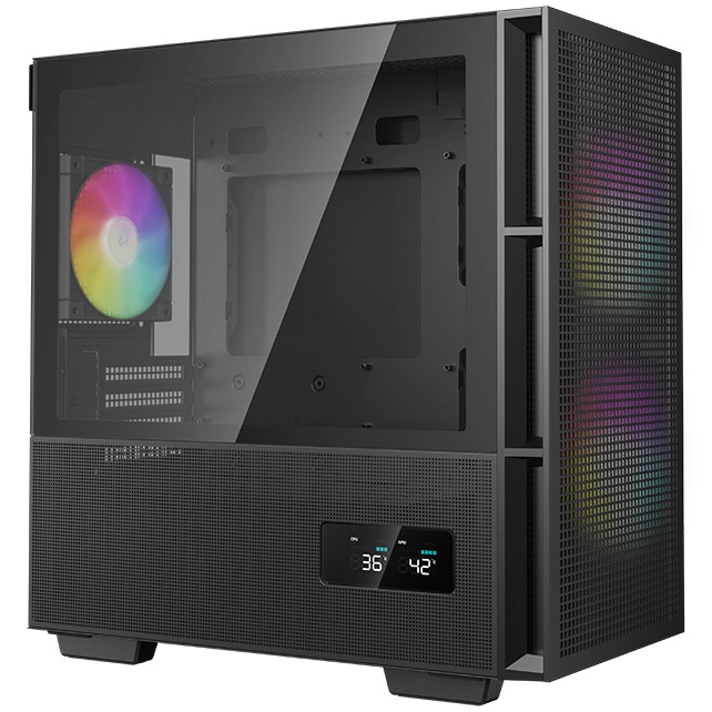Carcasa DeepCool CH360 DIGITAL, Mid-Tower, fara sursa, ATX negru - eMAG.ro