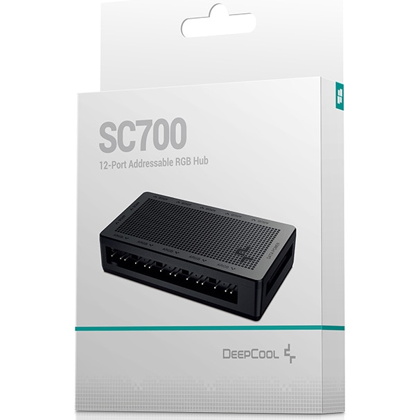 Fan hub DeepCool SC700, port fan PC x 12, iluminare ARGB - eMAG.ro