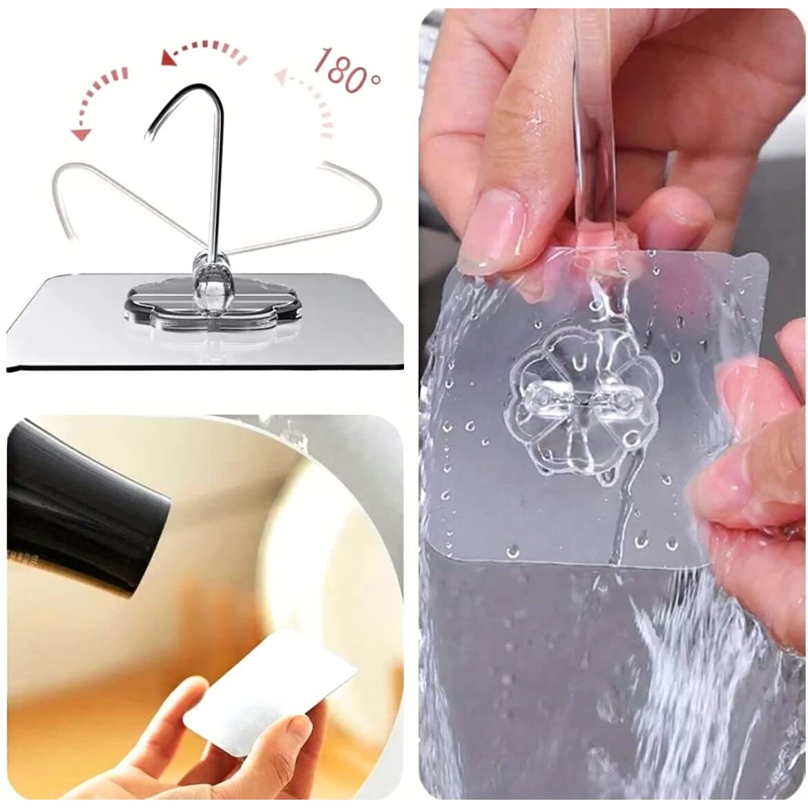 Carlige adezive, 33lbs, transparente, set 40 bucati - eMAG.ro