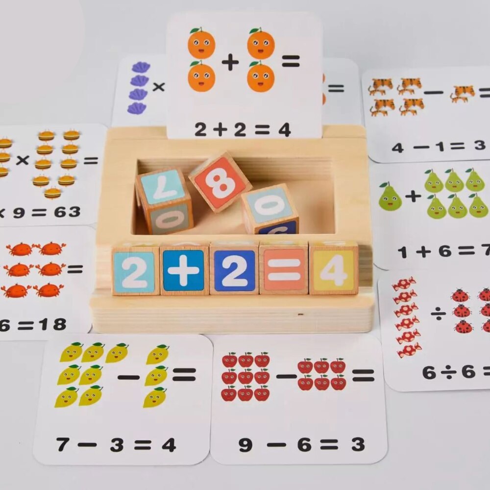 Set Educational Matematica din Lemn natural eco pentru Copii Salestore ...