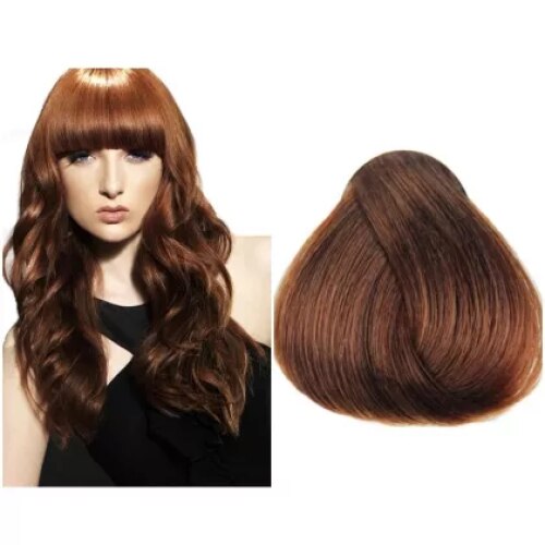 Vopsea de Par Tehnica Permanenta - Fanola Color Cream 7.34 Blond Auriu ...