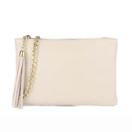 Geanta plic bej piele naturala, 24 x 15 x 3 cm - eMAG.ro