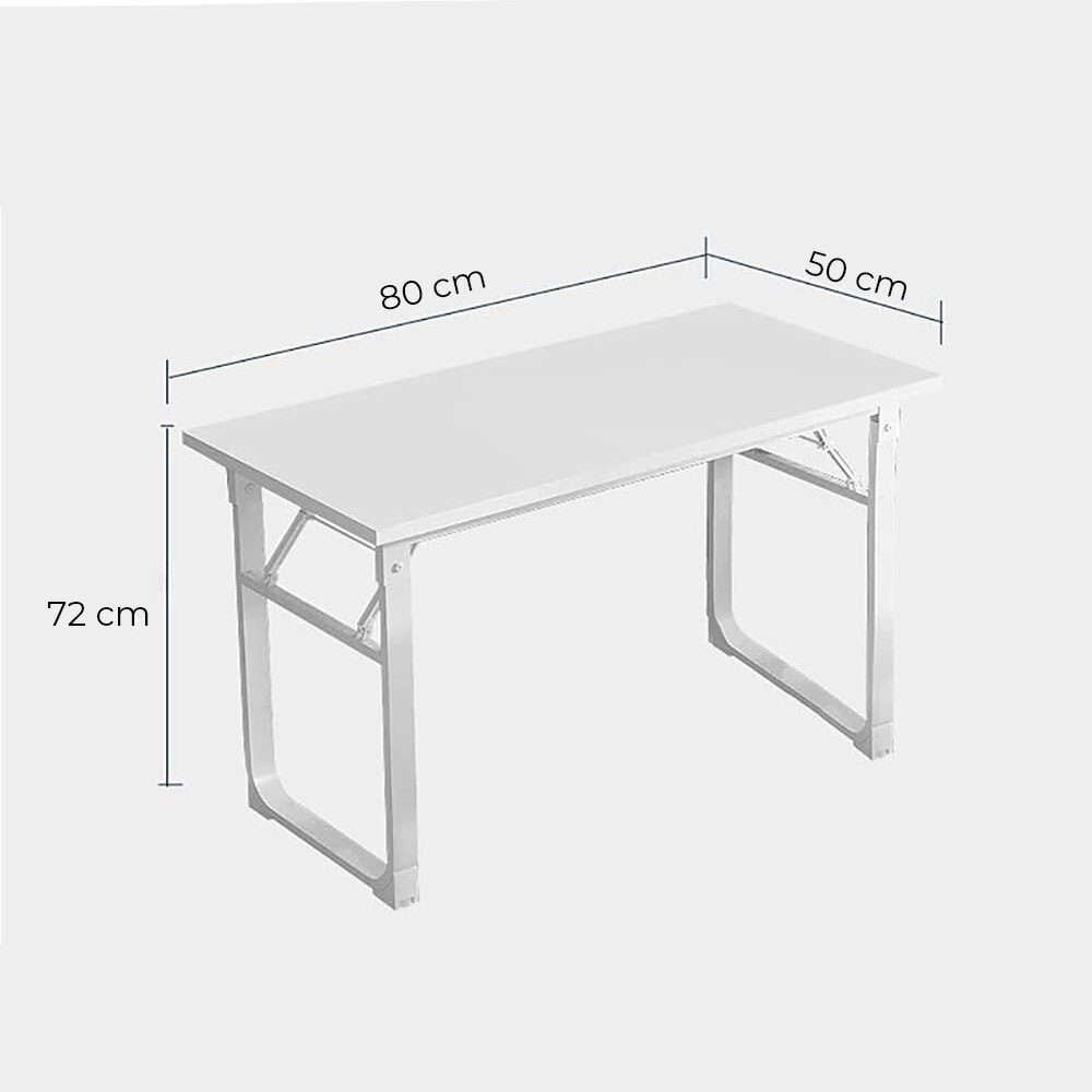 Birou pliabil ElastiX din pal, alb, 80 cm x 50 cm x 72 cm - eMAG.ro