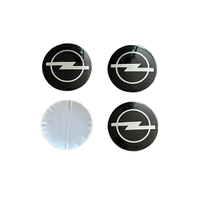 Set 4 embleme stickere abtibild Opel din tabla (aluminiu) autoadezive ...