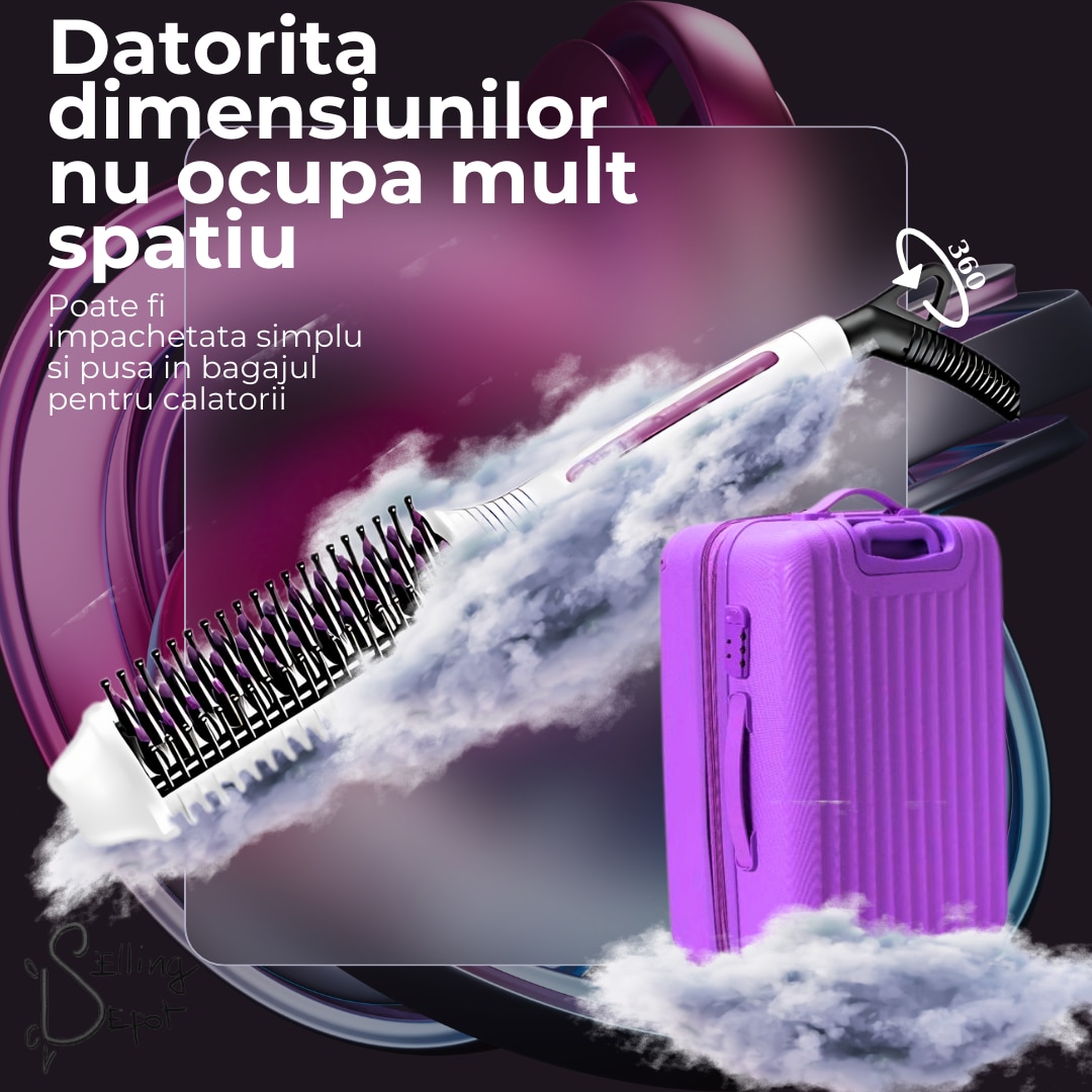 Perie de par electrica, pentru indreptat si ondulat, Selling Depot ...