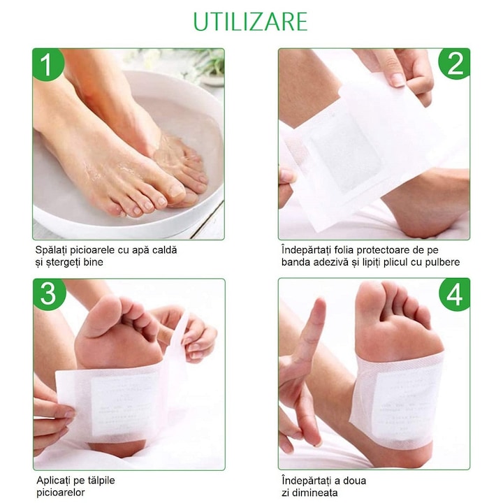 Set 50 Plasturi KINOKI, Tratament Detoxifierea Organismului - eMAG.ro