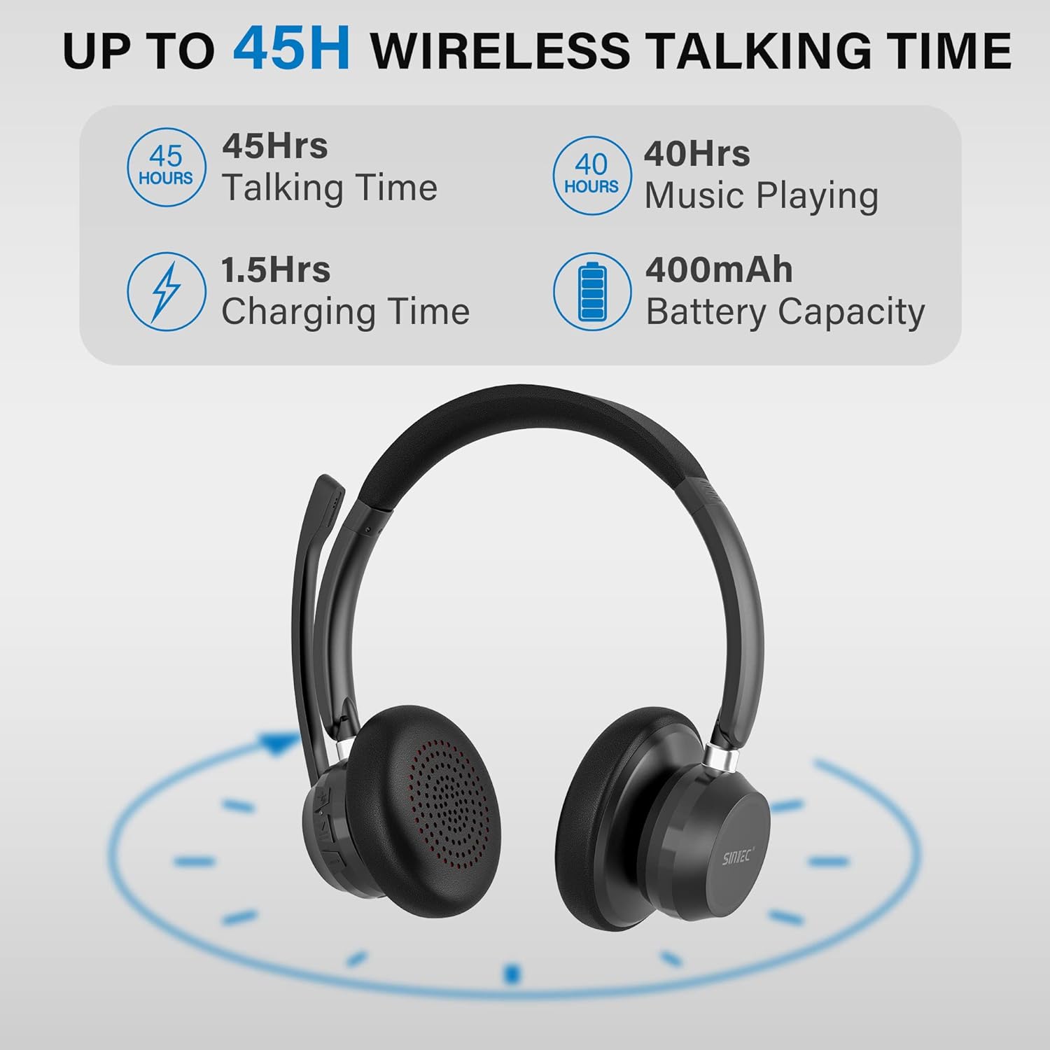 Casca call center wireless cu Bluetooth 5.1, adaptor Bluetooth USB ...