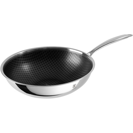 Tigaie wok Berlinger Haus Eternal, suprafata anti-zgarieturi, inox 18/10, inductie, compatibila ...