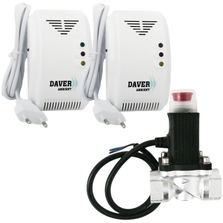 Sistem detectie gaz cu doi senzori cu alimentare la 220V/50Hz si o ...